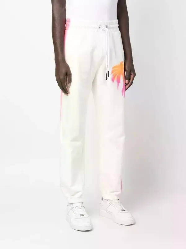 Palm Angels Sprayed Palm Cotton Track Pants