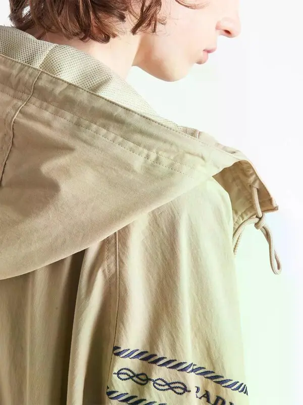 Prada Logo-embroidered Hooded Jacket