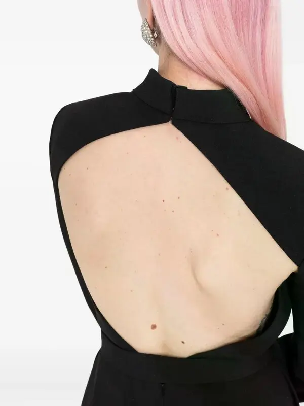 Saint Laurent Open-back Belted Playsuit