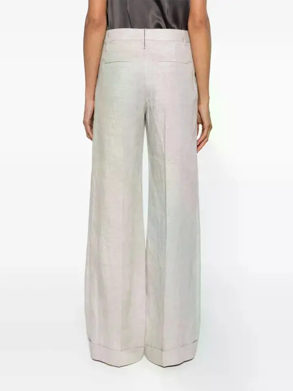 Brunello Cucinelli Lurex Wide-leg Trousers