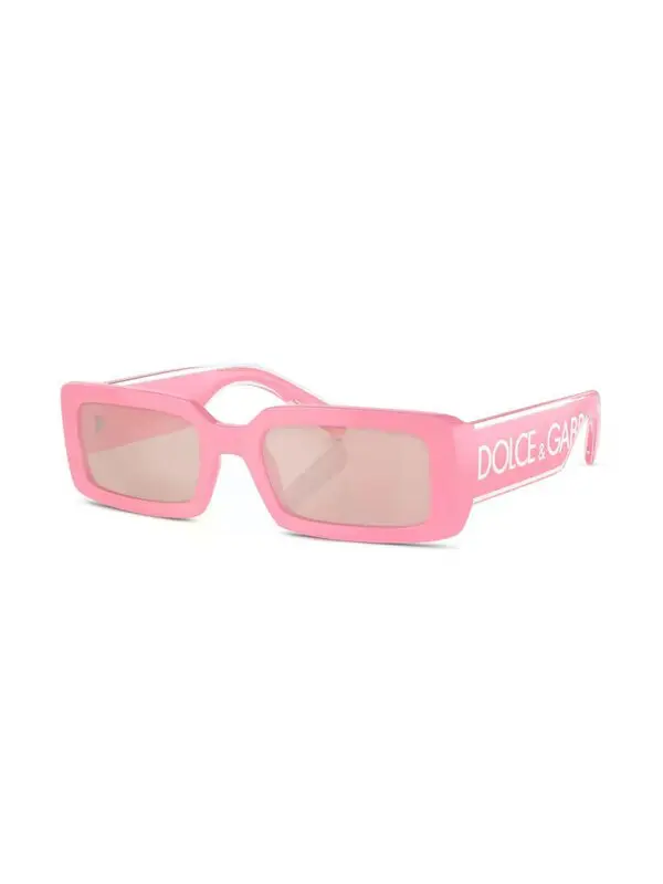 Dolce & Gabbana Logo-print Rectangle-frame Sunglasses
