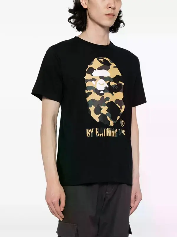 A BATHING APE Camo Big Ape-print T-shirt - Black