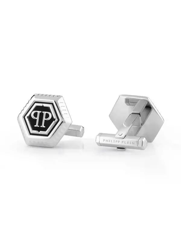 Philipp Plein Hexagon-pp Cufflinks - Silver