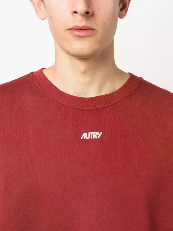 AUTRY Logo-embroidered Crew-neck Sweatshirt