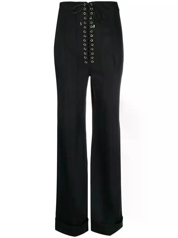 WEINSANTO Tie-fastening High-waisted Trousers