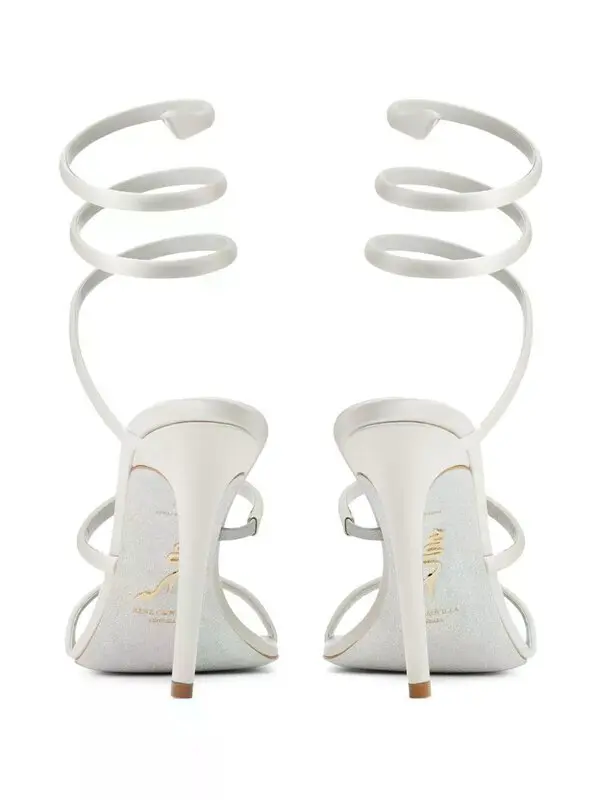 Rene Caovilla Cleo Satin Sandals - Grey