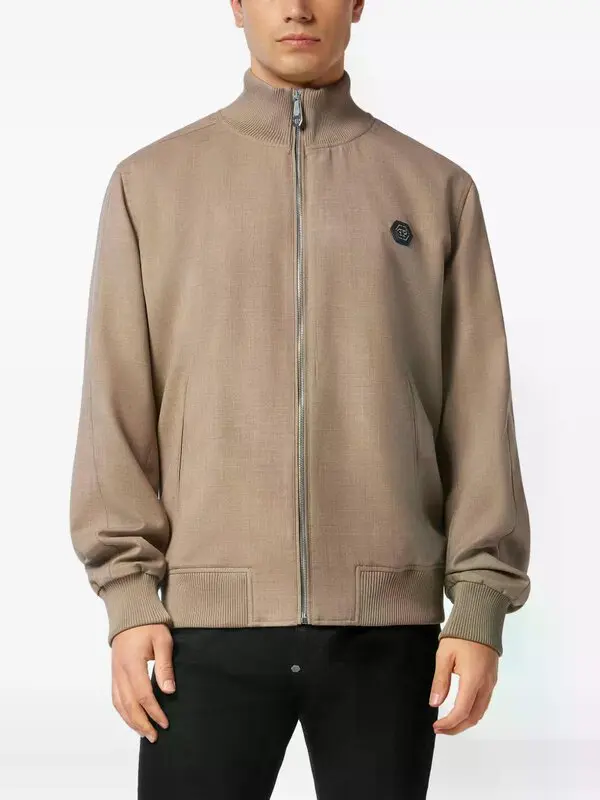 Philipp Plein Logo-patch Jacket - Brown
