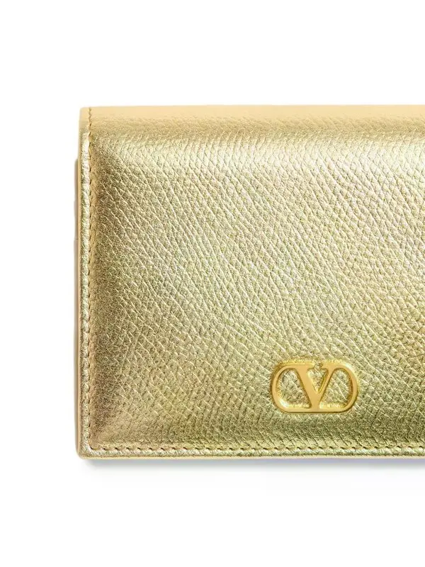 Valentino Garavani Vlogo Signature Leather Wallet
