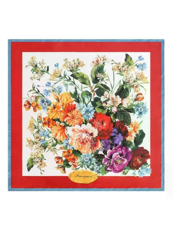 Dolce & Gabbana Silk Scarf - Red