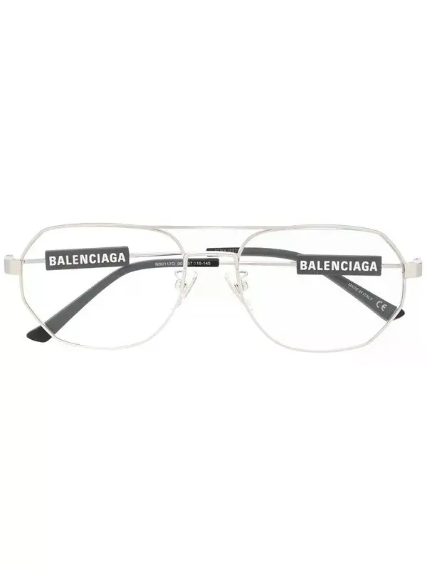 Balenciaga Logo Pilot Sunglasses