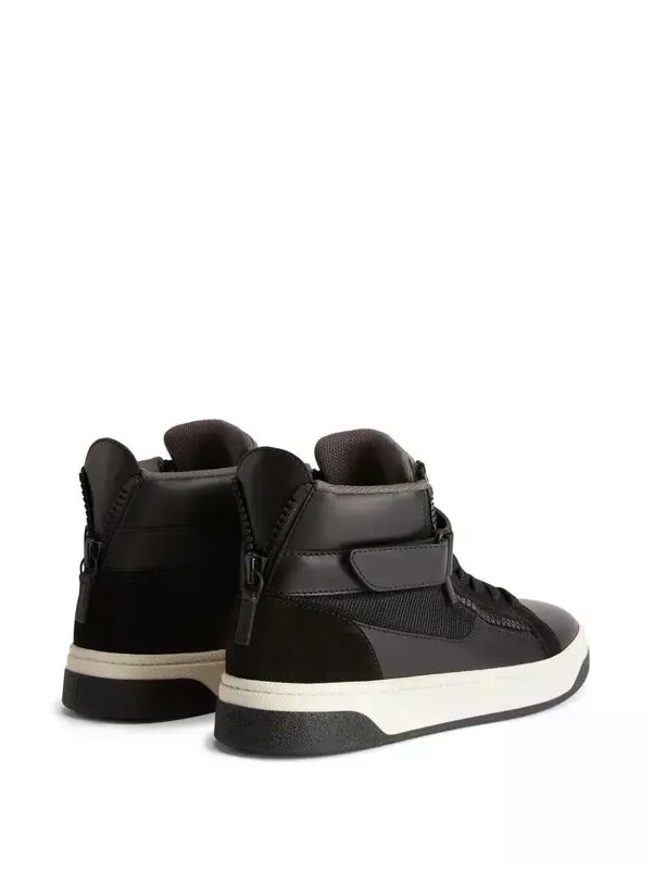 GIUSEPPE ZANOTTI Leather High-top Sneakers - Brown