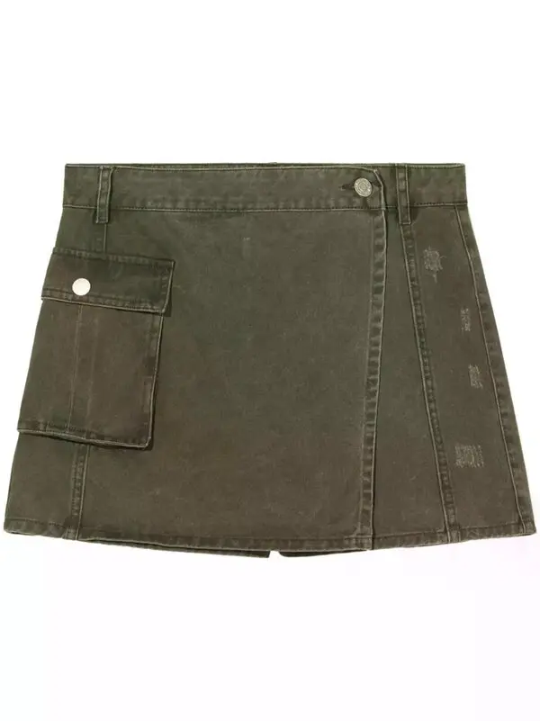 B+AB Distressed Panelled Shorts