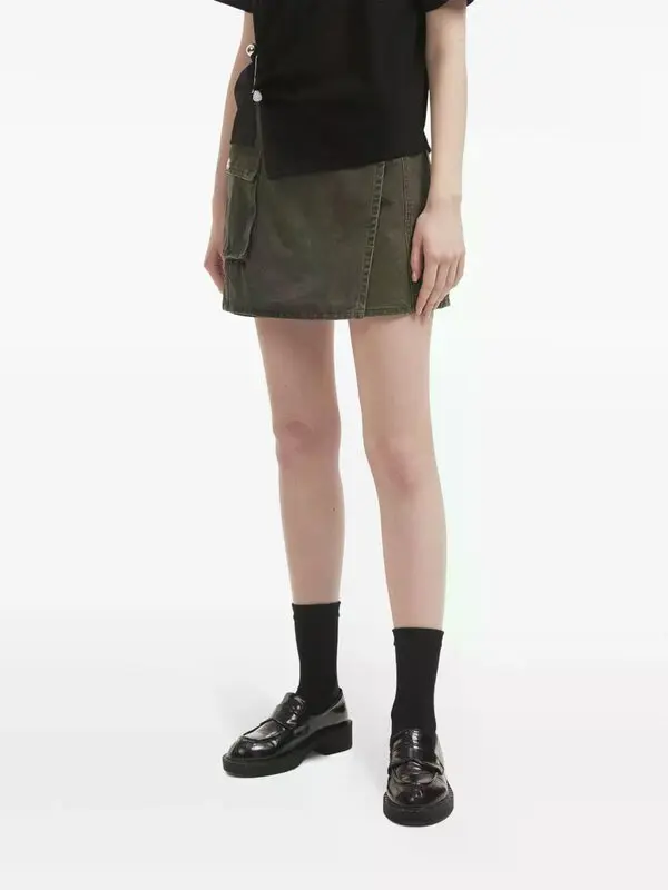 B+AB Distressed Panelled Shorts