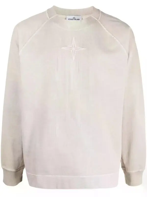 Stone Island Logo-embroidered Cotton Sweatshirt