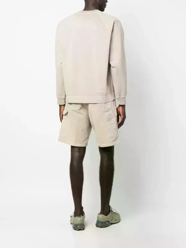 Stone Island Logo-embroidered Cotton Sweatshirt