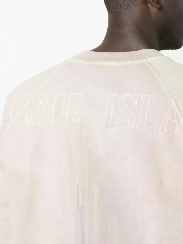 Stone Island Logo-embroidered Cotton Sweatshirt