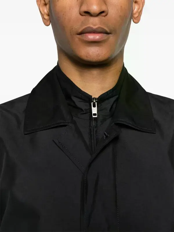 FAY Navy Shell Layered Morning Raincoat