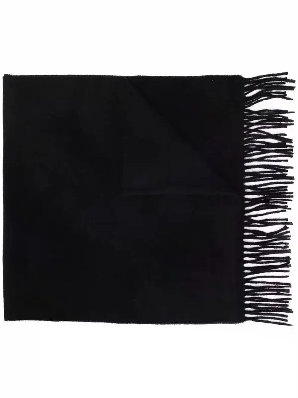Acne Studios Fringed Cashmere Scarf - Black