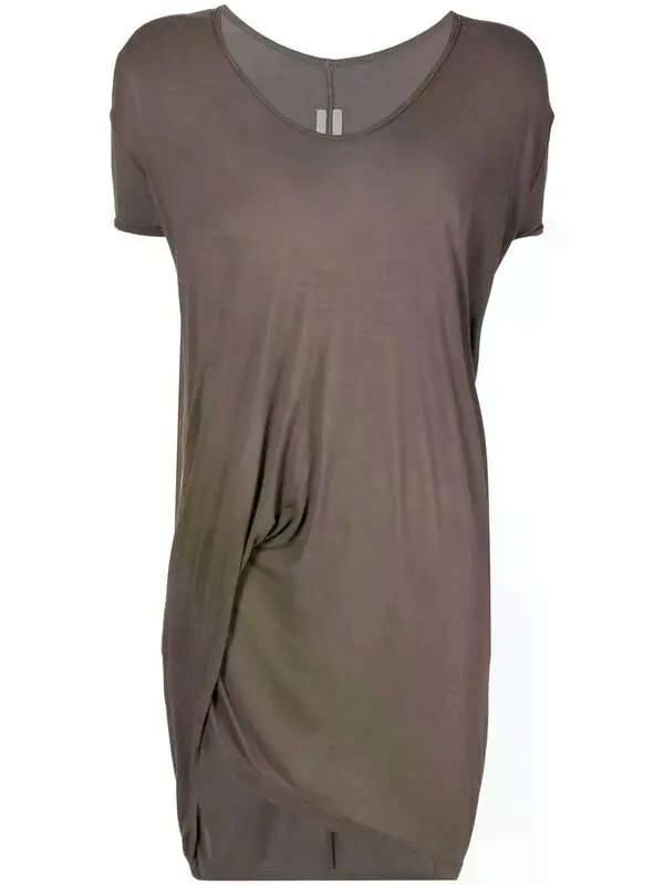 Rick Owens Draped Short-sleeved T-shirt - Brown