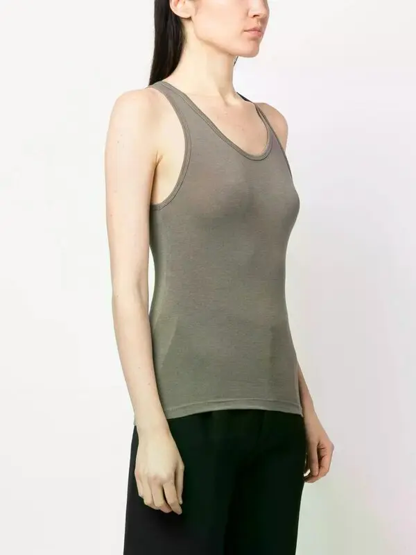 THOM KROM Sleeveless Top With Contrast Stitching