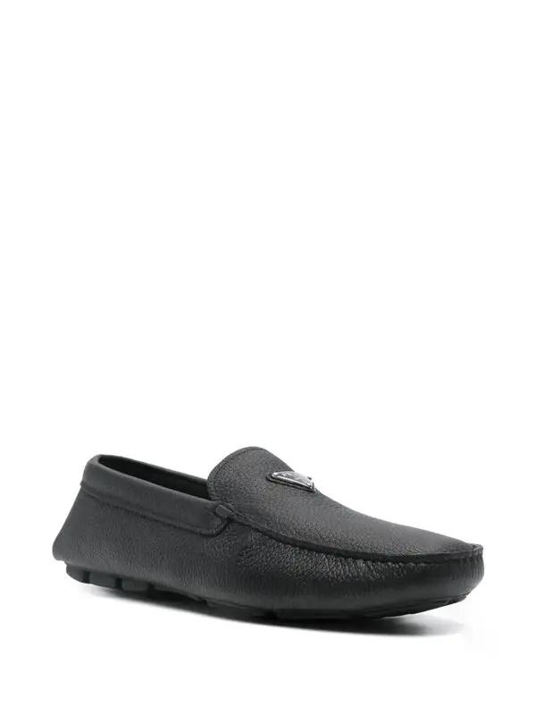 Prada Triangle Logo Loafers