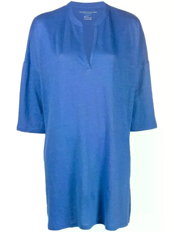 Majestic Filatures Three-quarter Sleeve Tunic Top
