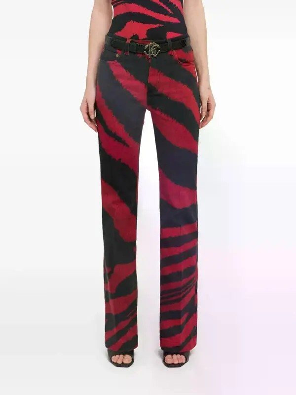 Roberto Cavalli Zebra-print Jeans