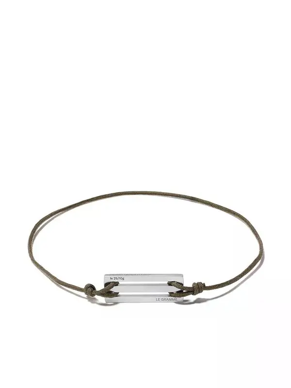 Le Gramme 25/10g Cord Bracelet - Silver