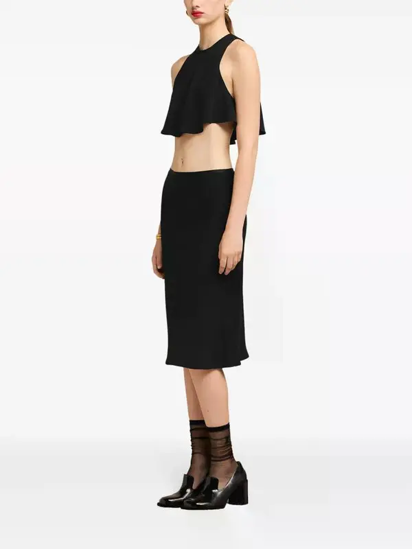 AMI Paris Flared Cropped Blouse