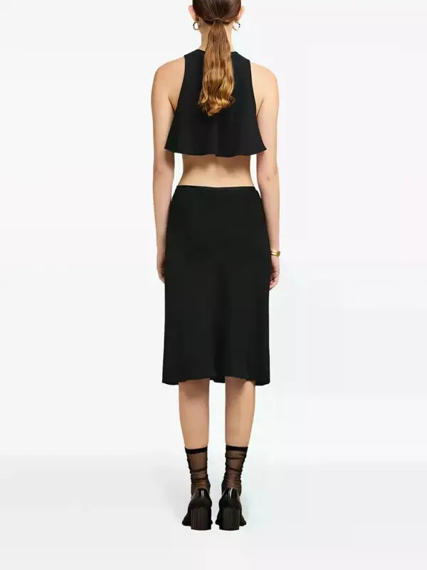 AMI Paris Flared Cropped Blouse