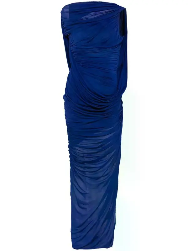 MUGLER Draped Backless Gown