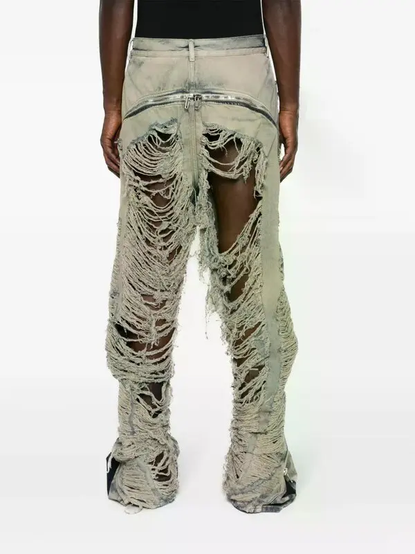 Rick Owens Distressed Slim-cut Jeans