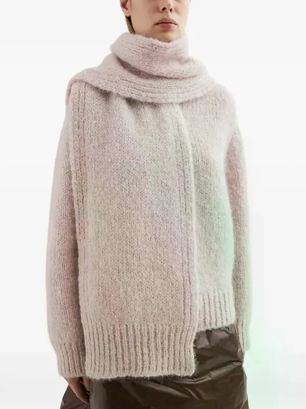 JIL SANDER Logo-patch Scarf - Pink