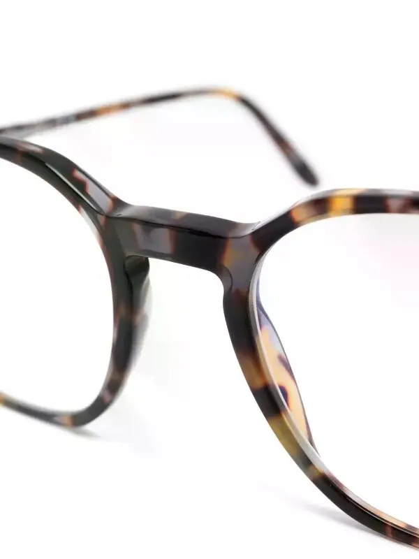TOM FORD Tortoiseshell-effect Round-frame Glasses - Brown