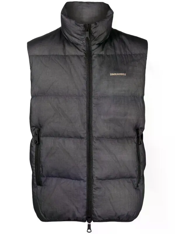 Dsquared2 Logo-embossed Ripstop Puffer Vest