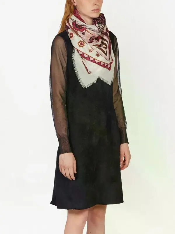 FERRAGAMO Nirvana-print Silk Shawl