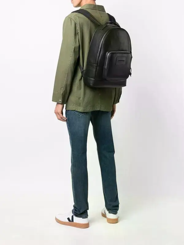 Emporio Armani Leather Zip-up Backpack