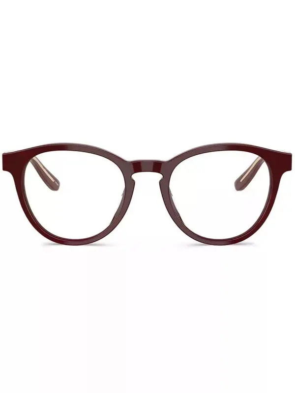 Giorgio Armani Round-frame Glasses - Red