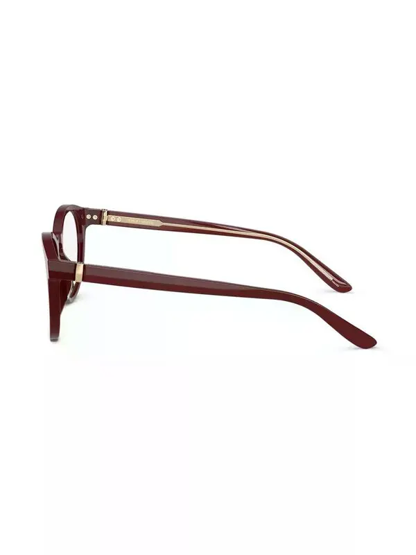 Giorgio Armani Round-frame Glasses - Red