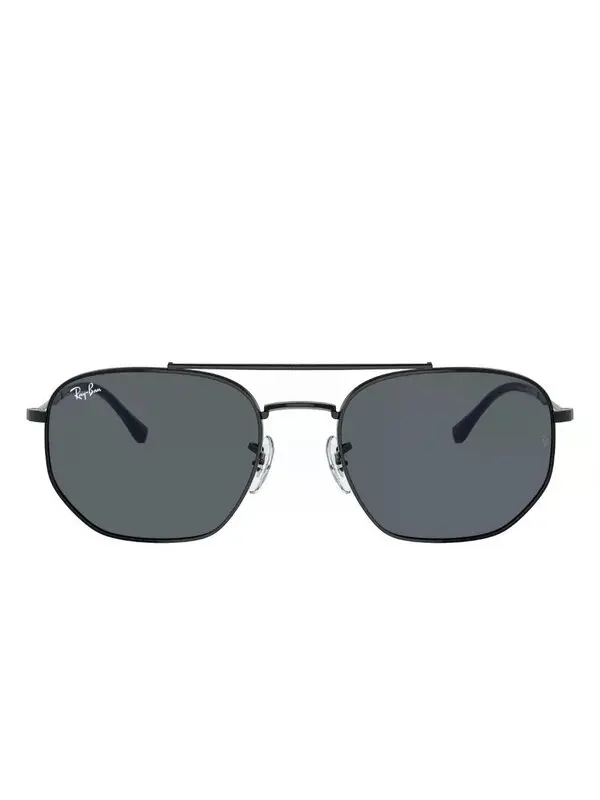 Ray-ban Logo-engraved Square-frame Sunglasses - Black