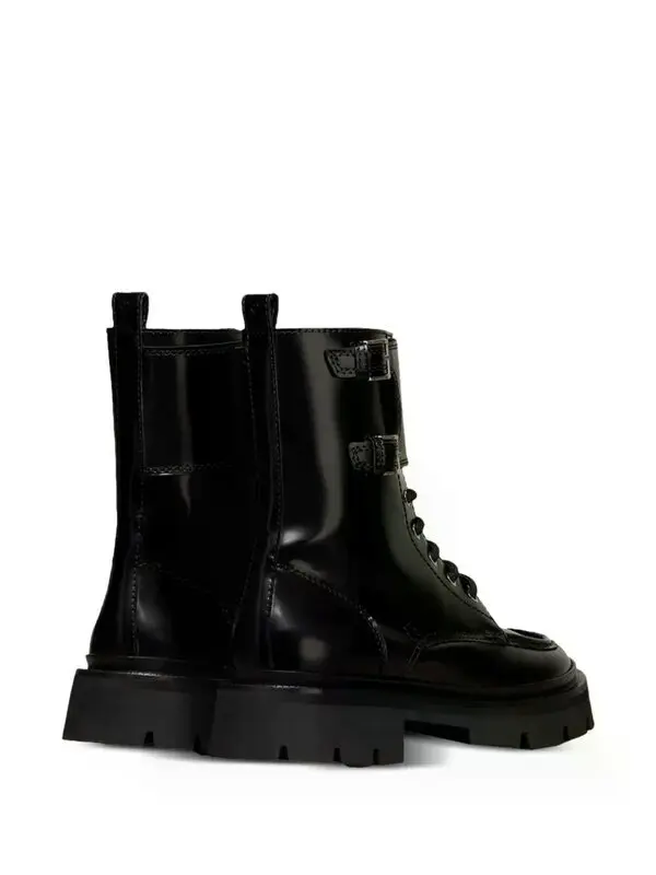 AMI Paris Double-buckle Leather Boots
