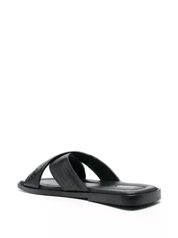 Versace Greca-pattern Open-toe Slides