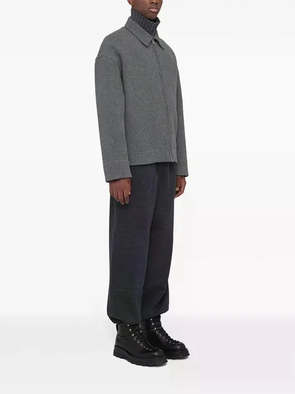 JIL SANDER Zipped Up Wool Jacket