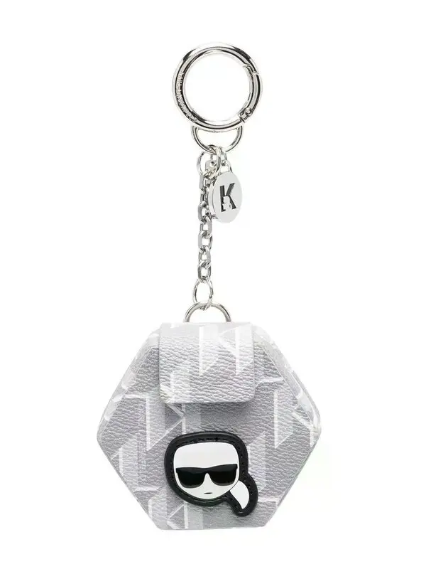 Karl Lagerfeld K/ikonik Mini Pocket Keychain - Grey