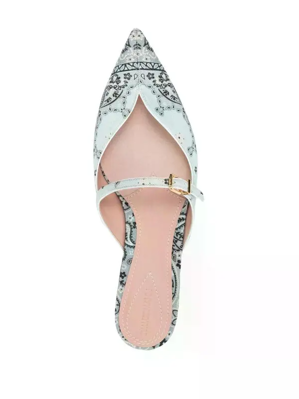 Zimmermann Aura Paisley-print Mules - Blue