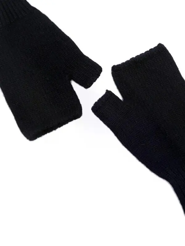 BARRIE Shearling-trim Fingerless Gloves