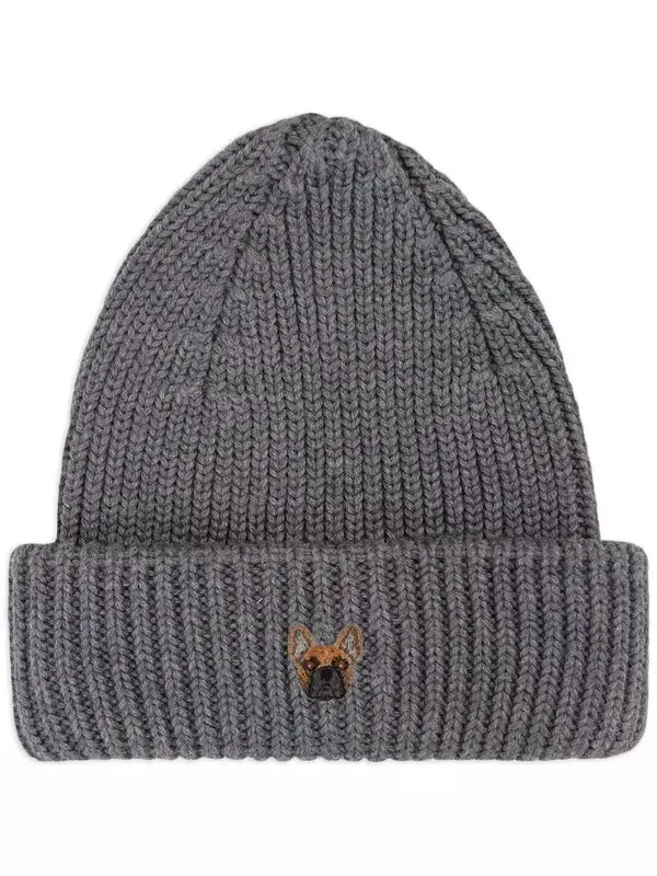 PELO FOUNDATION Bouledogue Patch Beanie - Grey