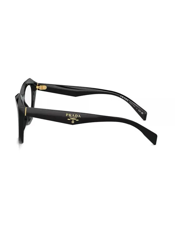 Prada Logo-engraved Geometric-frame Glasses