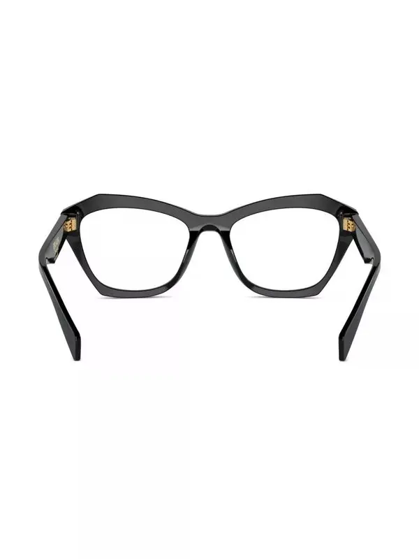 Prada Logo-engraved Geometric-frame Glasses