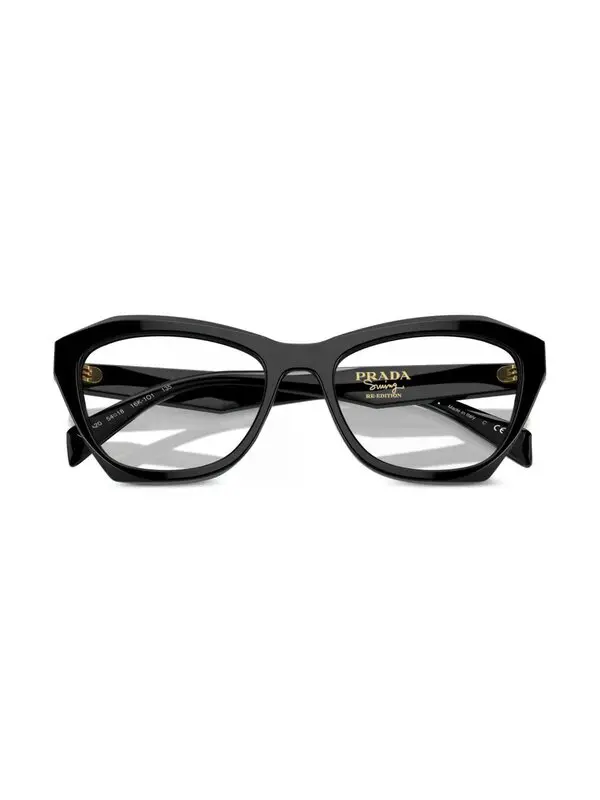 Prada Logo-engraved Geometric-frame Glasses